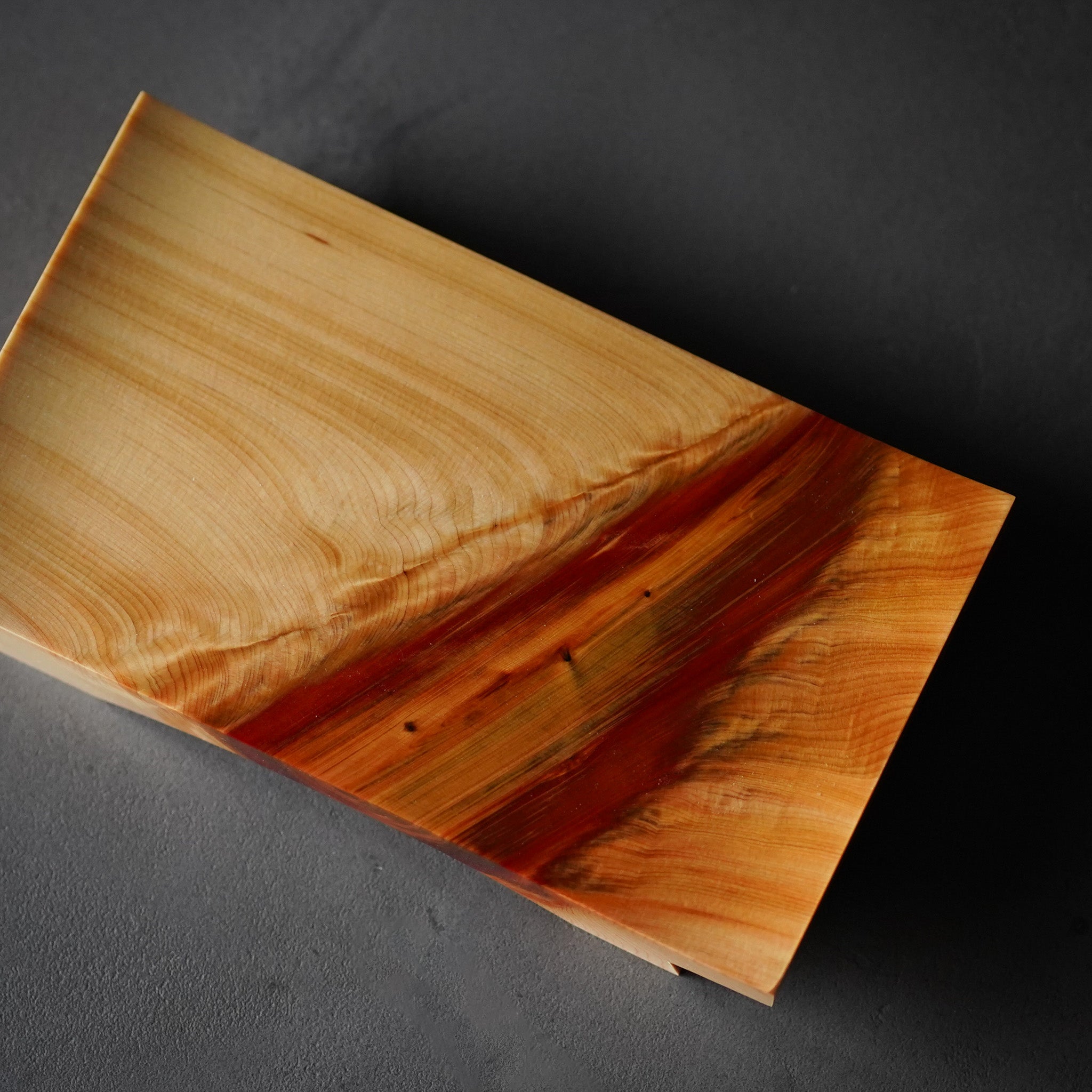 Hinoki Cypress Presentation Tray with Natural Knots | Miyabi Urushi ...