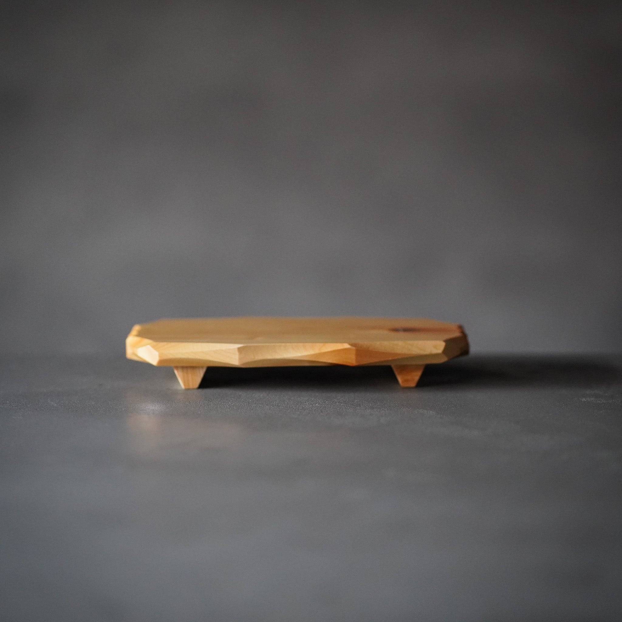 Cypress carved knotted serving tray | Miyabi Urushi Kogei | A beautiful ...