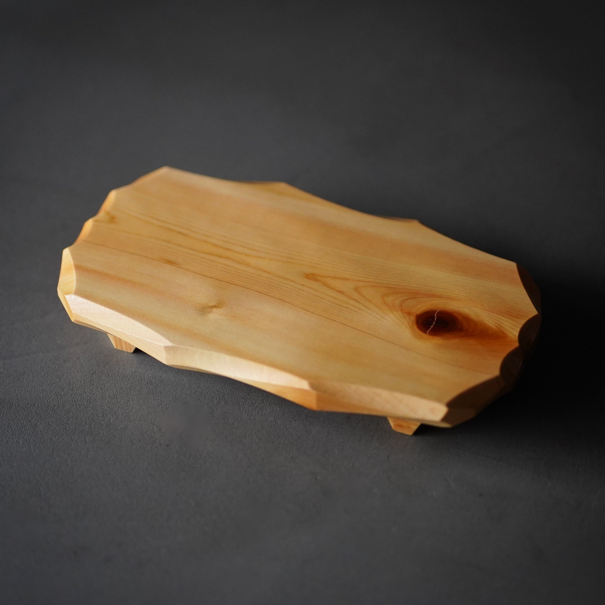 Cypress carved knotted serving tray | Miyabi Urushi Kogei | A beautiful ...