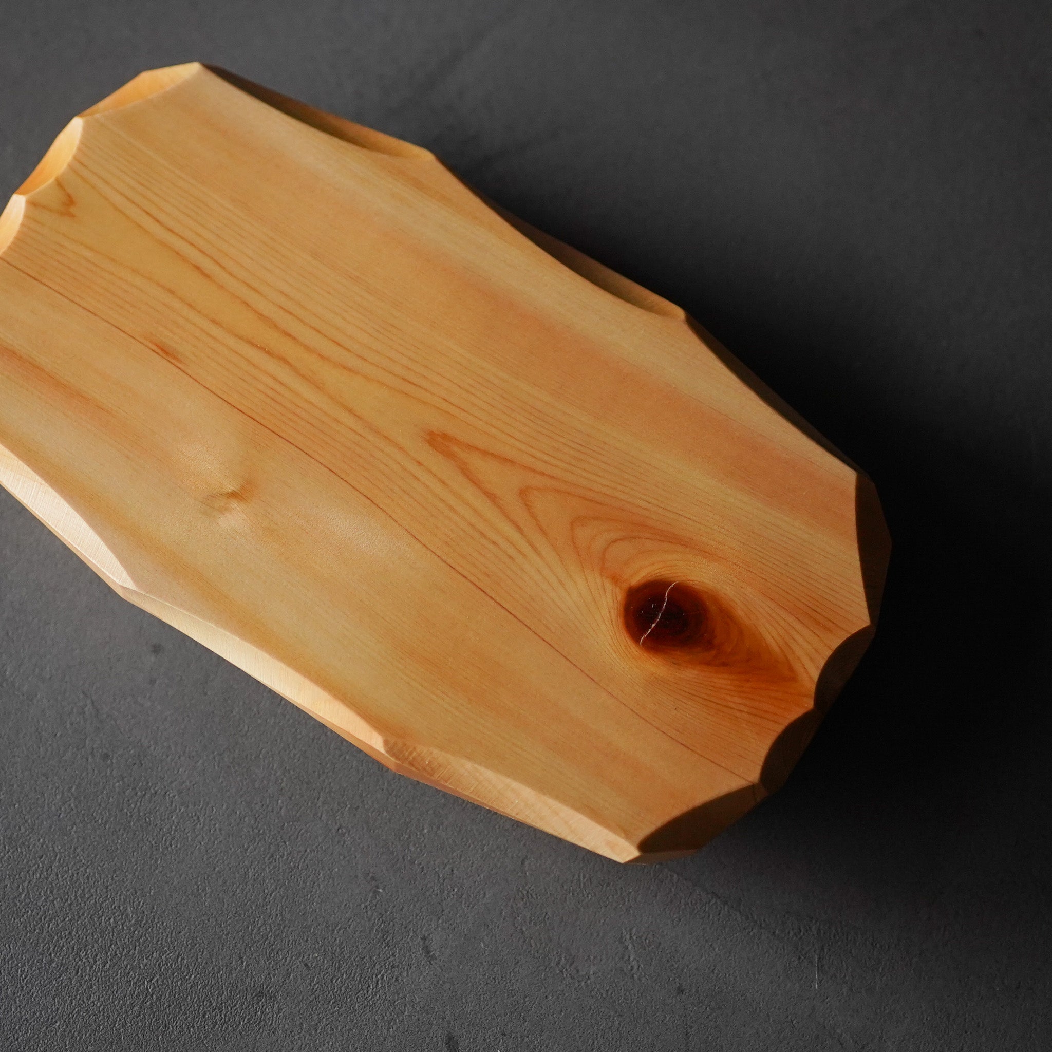 Cypress carved knotted serving tray | Miyabi Urushi Kogei | A beautiful ...